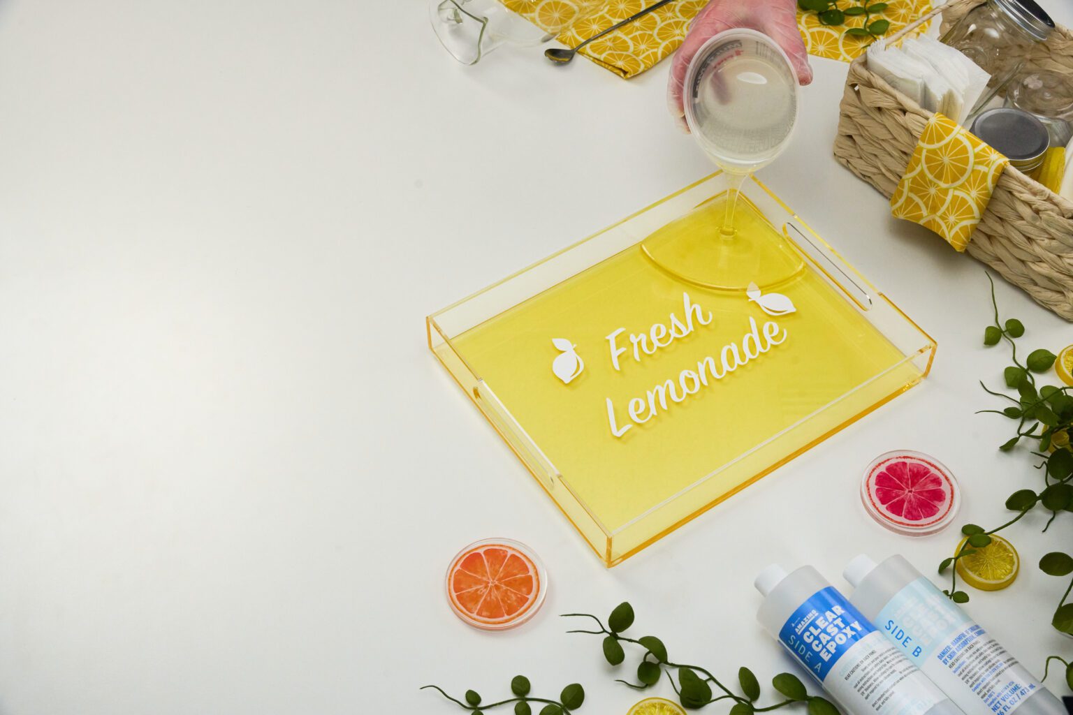 How to Make an Epoxy Lemonade Tray and Coasters - Resin Obsession
