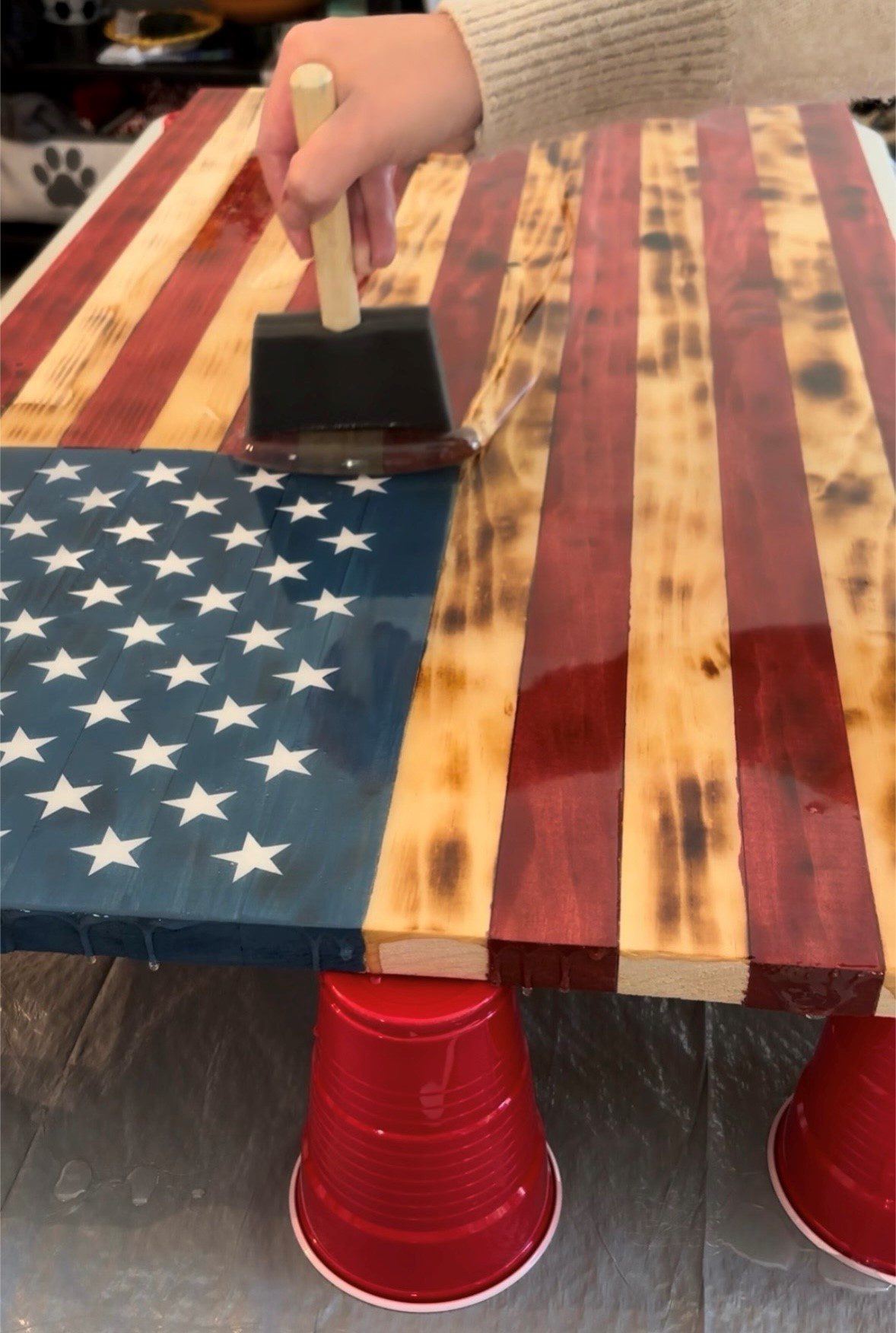 Seal Your Wooden Flag with Epoxy – DIY Patriot Style! 🏴💪 - Resin Obsession